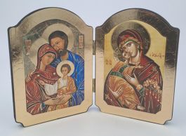Diptyykki iso Pyhä perhe ja Maria & Jeesus 14x21 cm